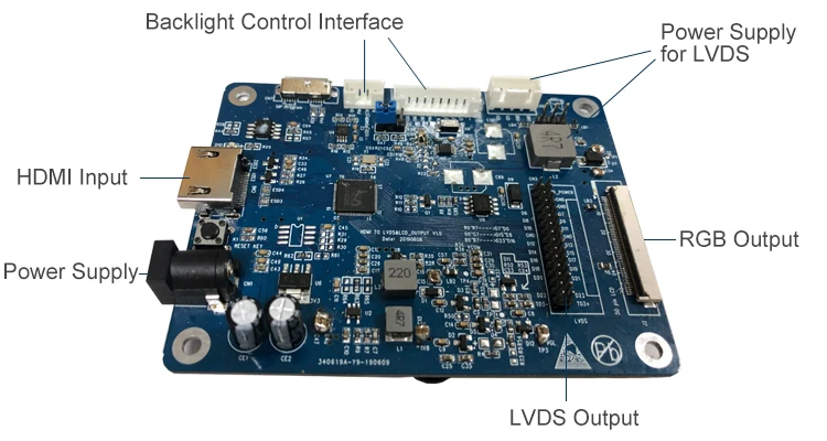 7 Inch 50 Pin Lcd Controller Board For Driver To Rgb Lvds Lcd Connector ...
