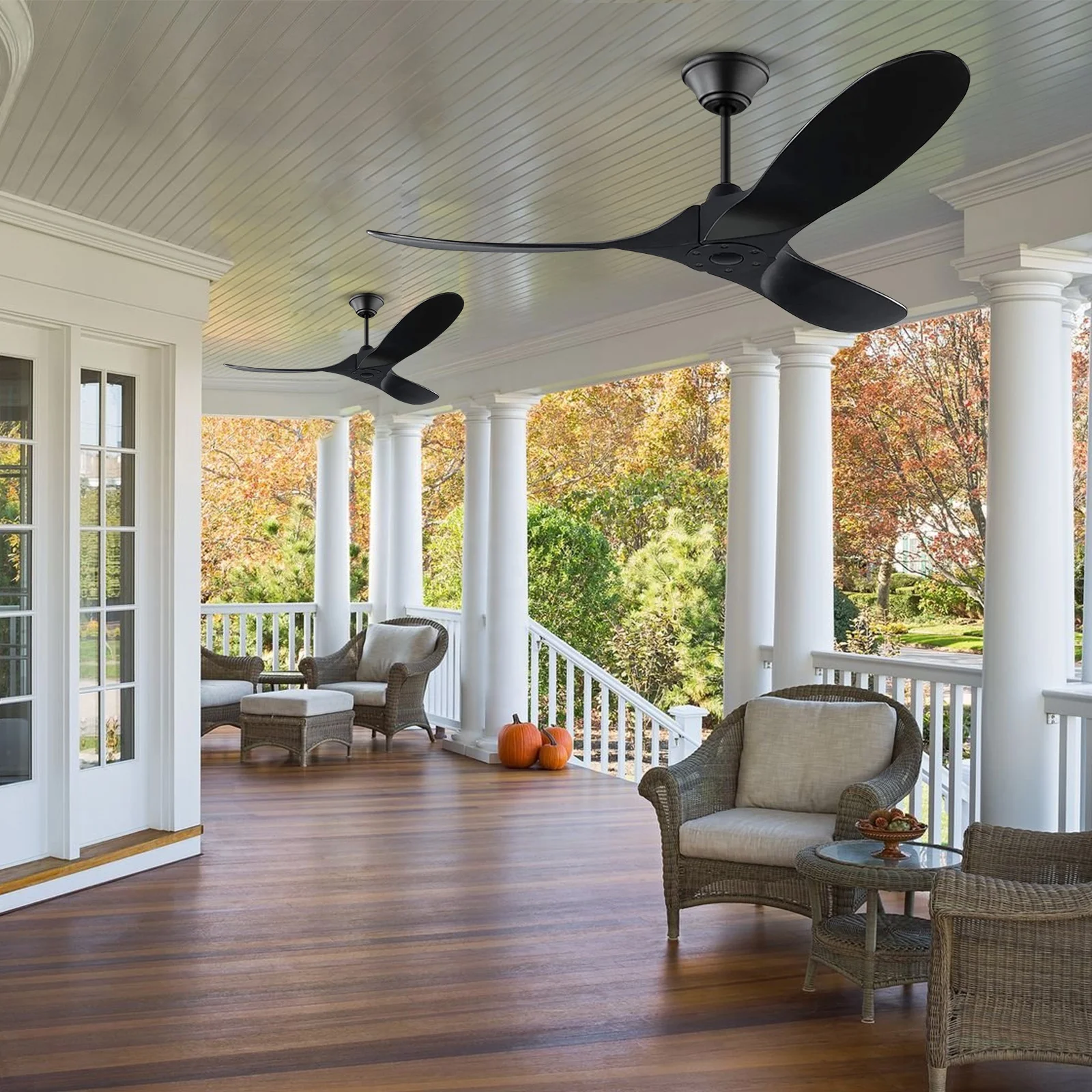 Modern 60" Reversible Dc Wooden Blade Remote Control Silent Ceiling ...