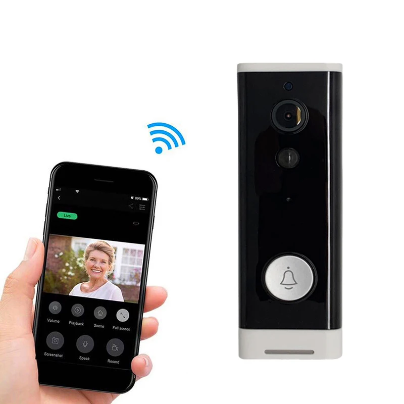 Visual Interfone Wireless Door Bell Camera Night Vision Waterproof ...