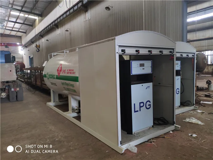5 Tons 10 Tons Lpg Skid Tank Filling Station With Pump And Dispensers ...