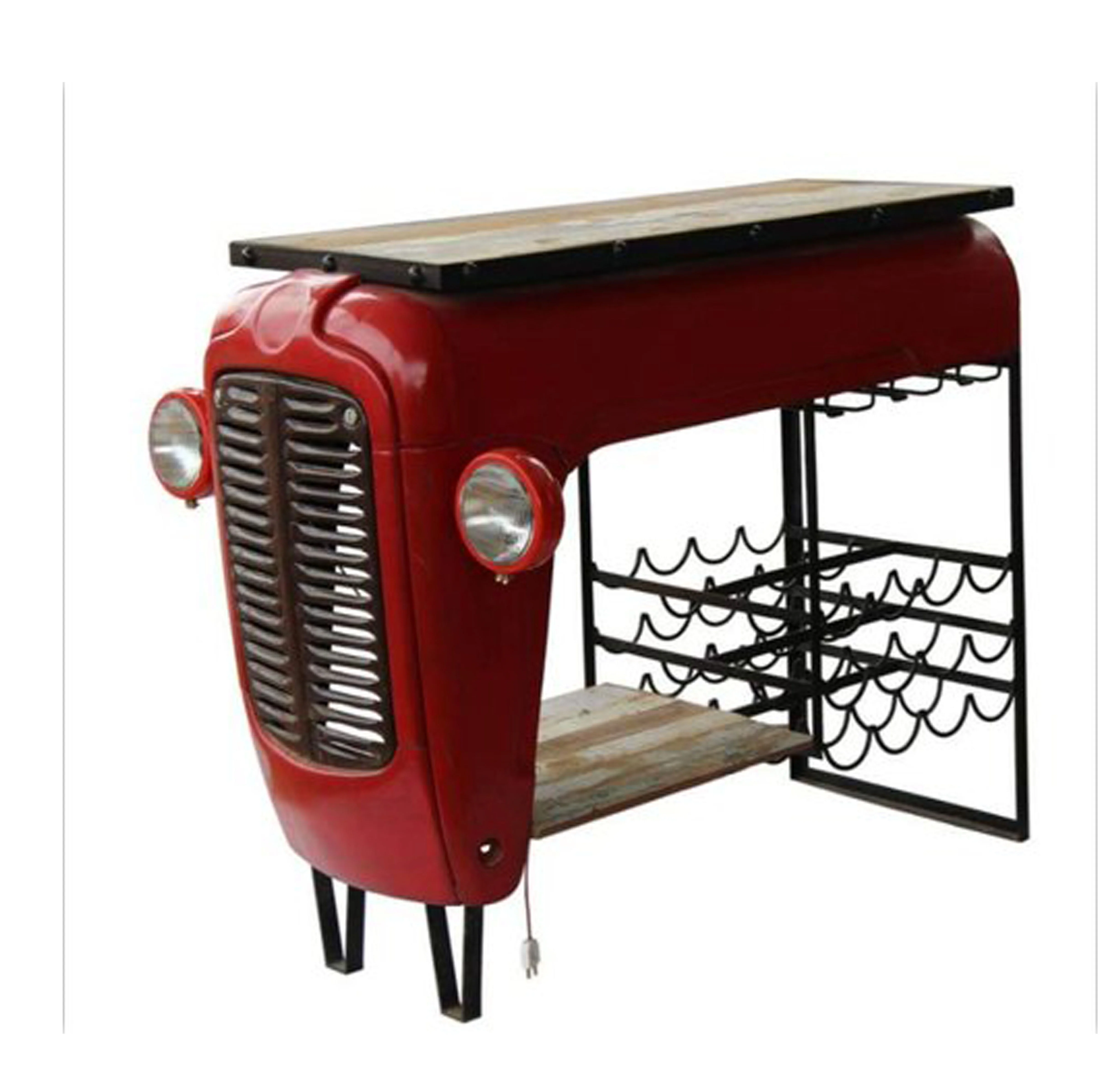 Luxury Vintage Tractor Bar Table - Perfect for Home & Outdoors