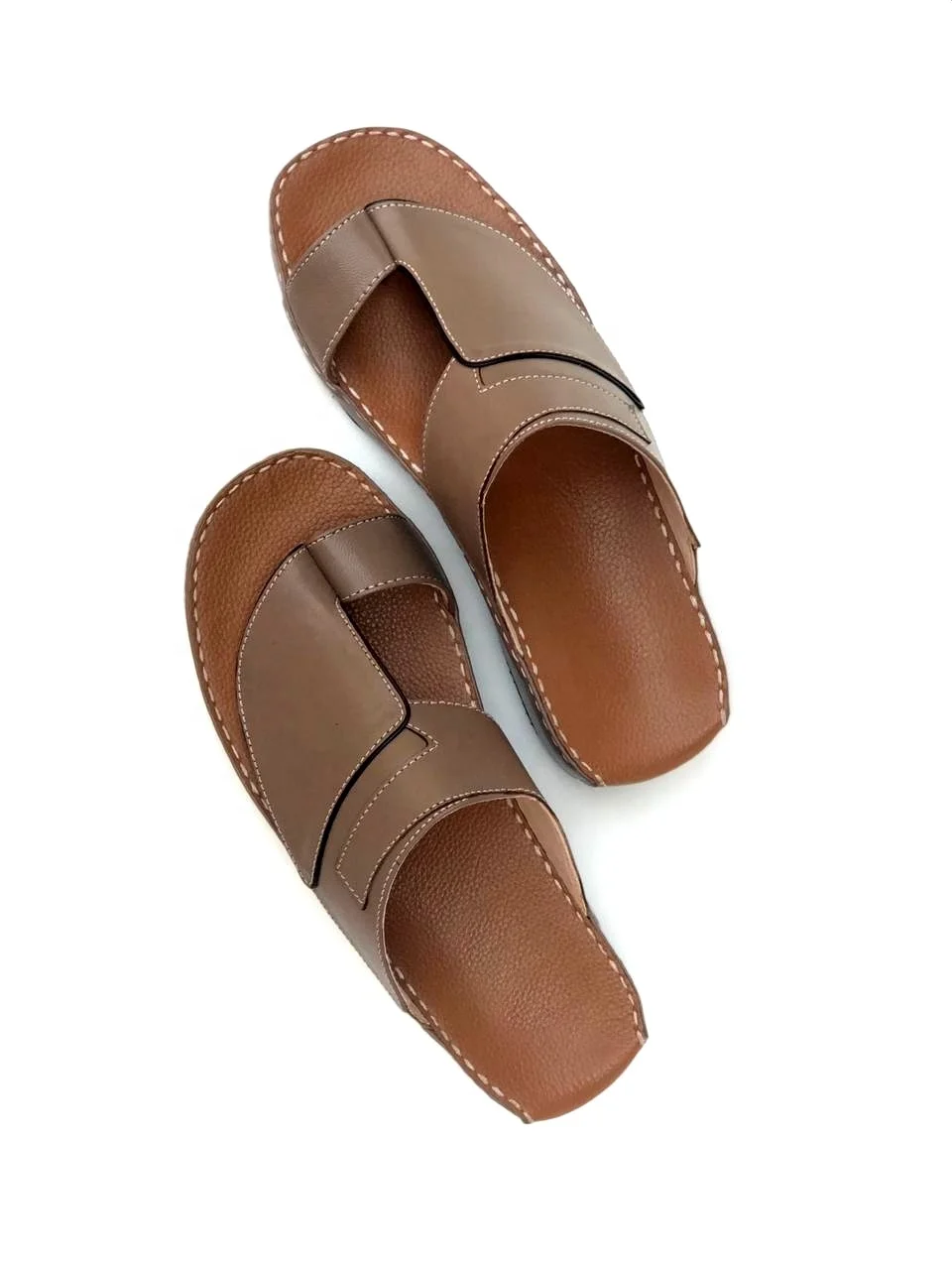 Leather Sandals for Men - Arabic Slippers by Handmade Footwear Factory