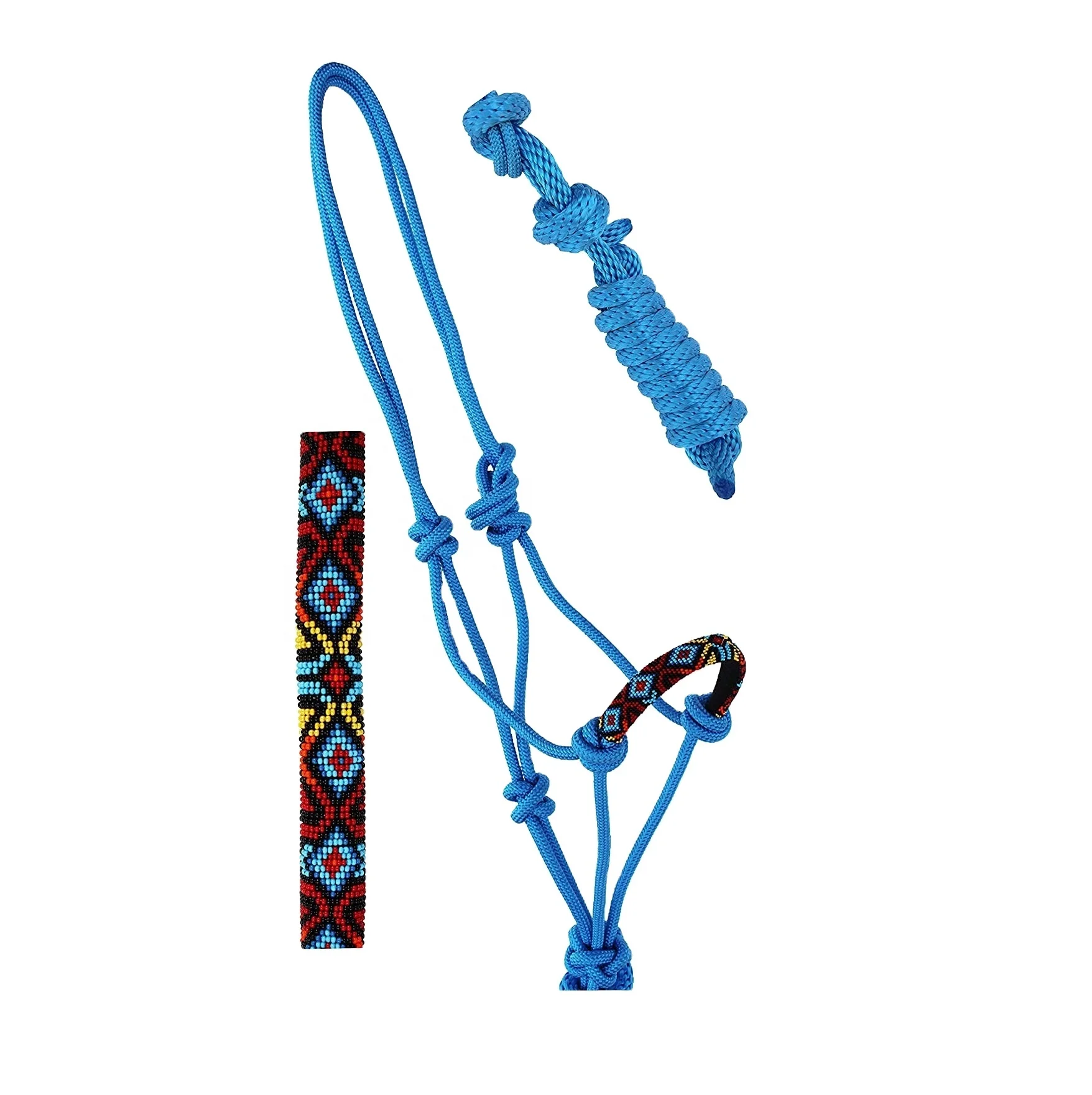 Best Selling High Quality Horse Rope Halter With Beaded Nose Band Top ...