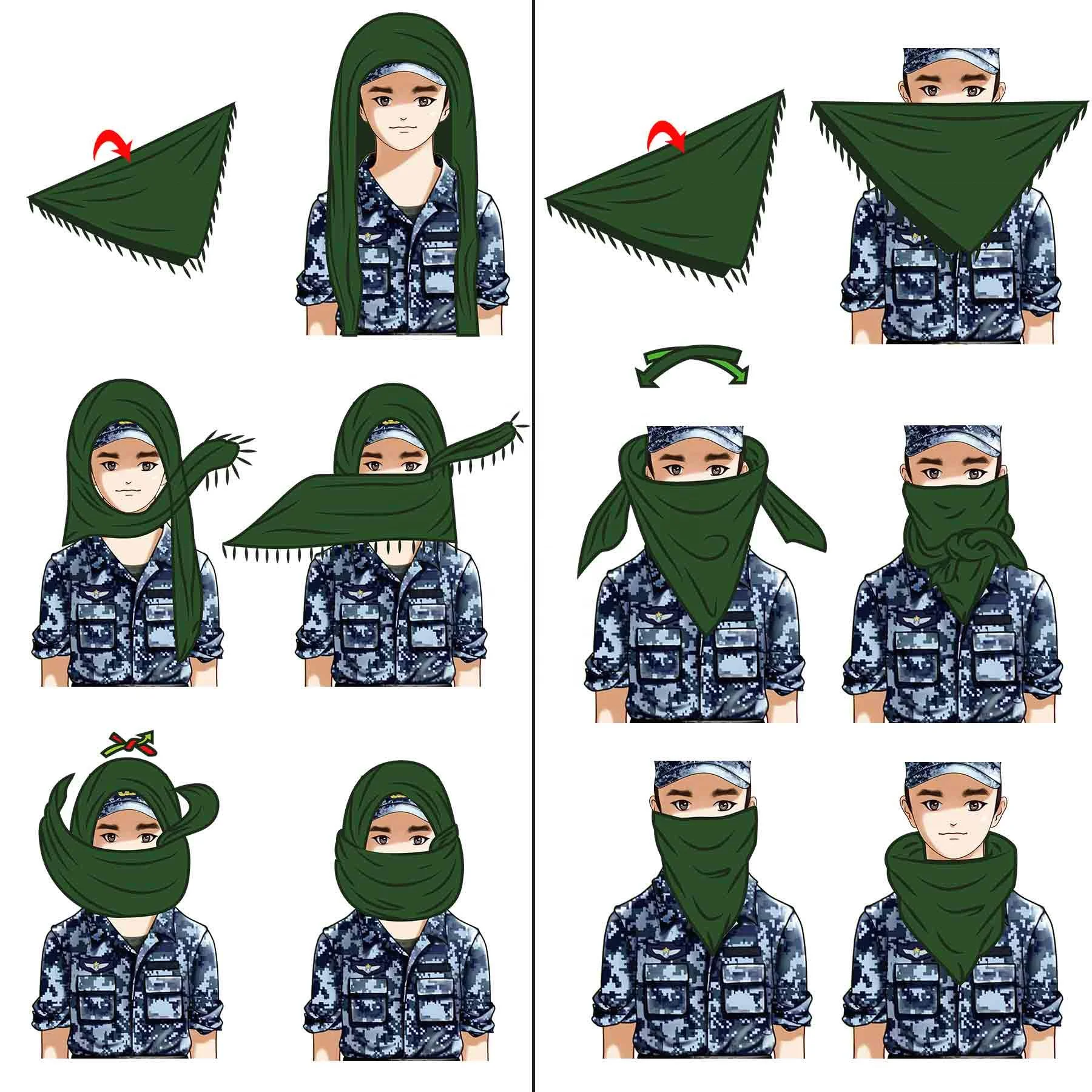 Yemeni Head Wrap Cotton Shemagh Keffiyeh Scarf Lightweight Arab Scarf ...