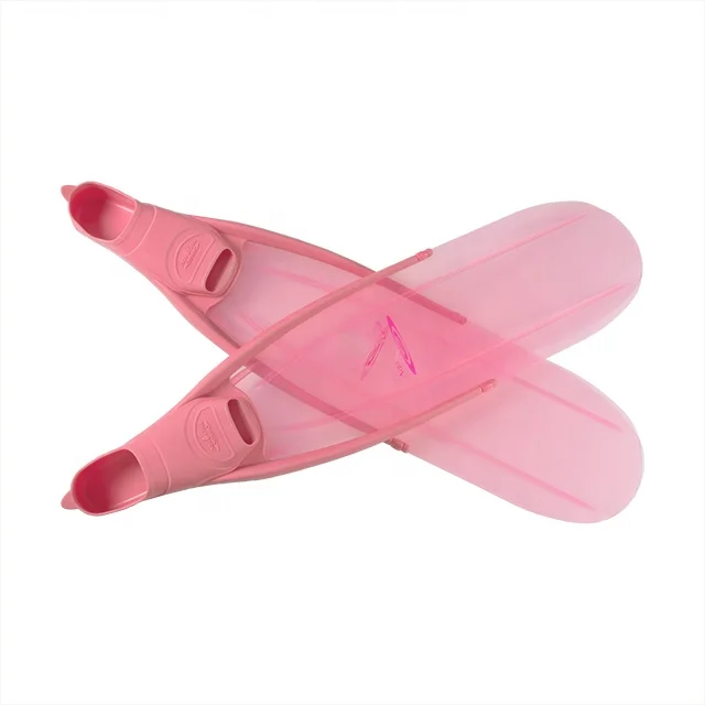High Quality Transparent Pink Removable Blade Fins for Diving
