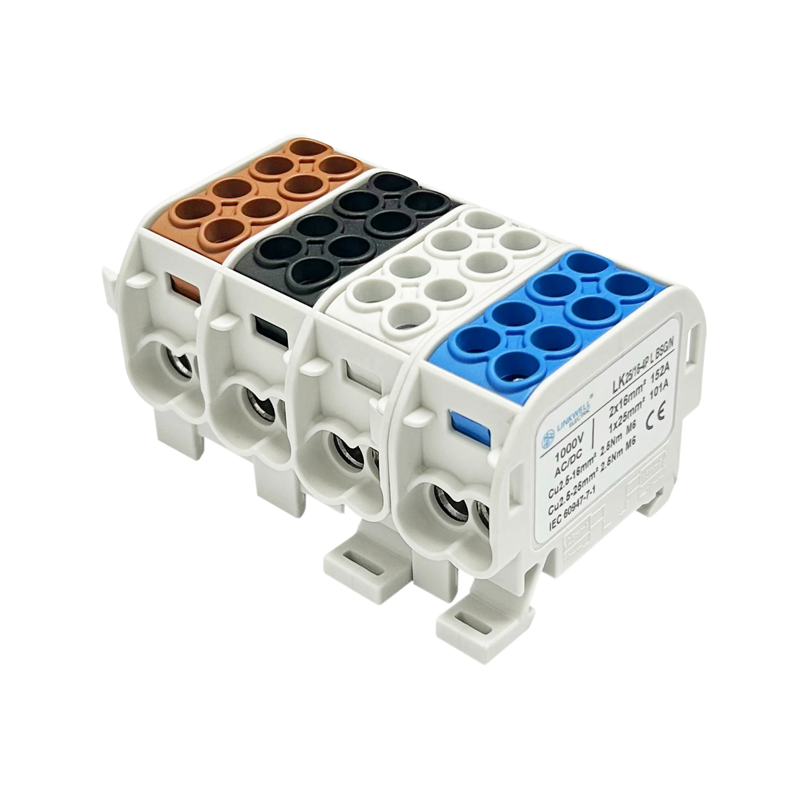 Linkwell Electrical Distribution Terminal Block Din Rail Universal ...
