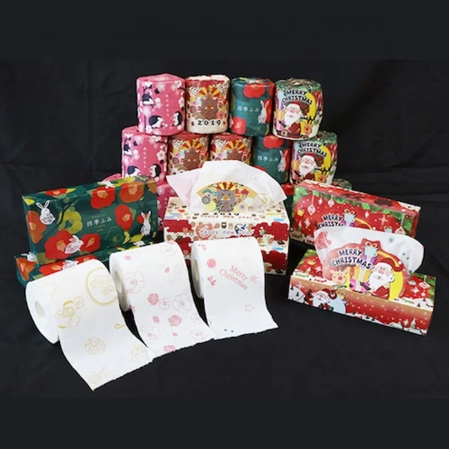 Made in Japan Box Tissue Paper Christmas Design 120W Tissue Boxes ...