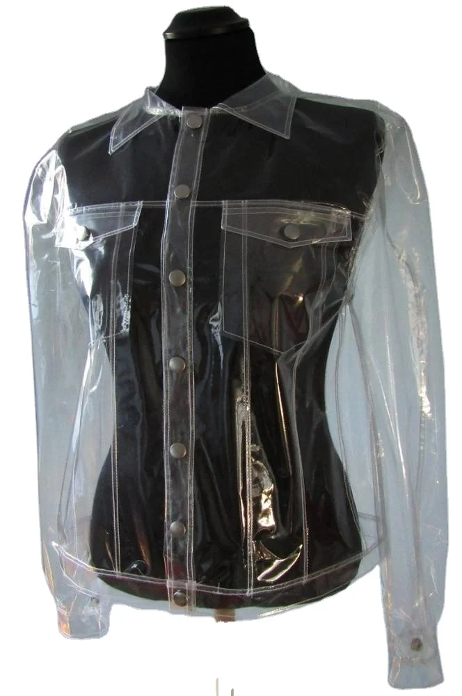 Transparent Clear Plastic Pvc Biker Jean Jacket New Men Plastic ...