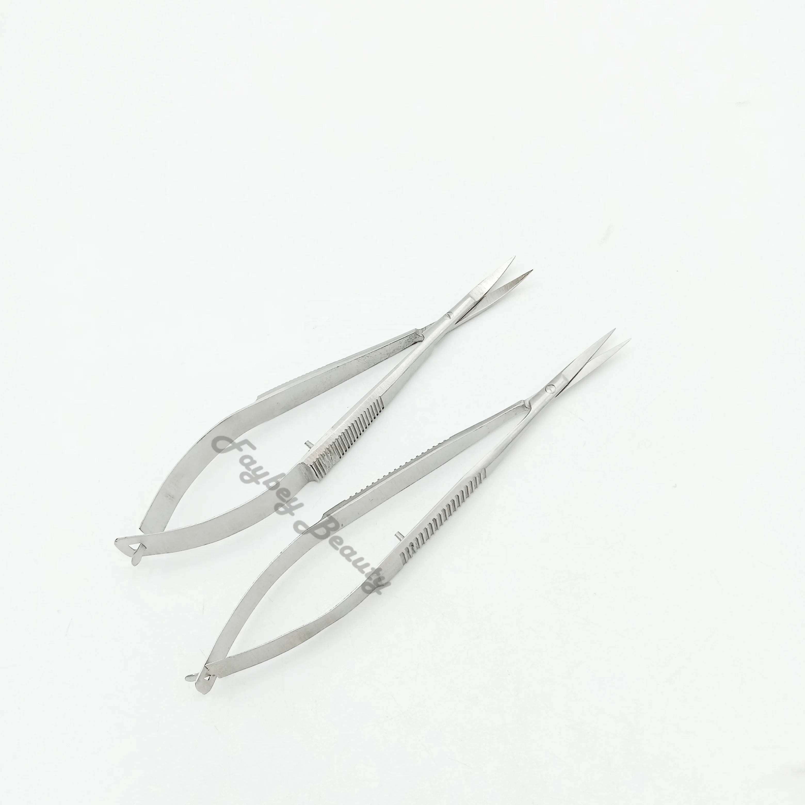 Micro Scissors Straight And Curved 12cm Stainless Steel Made Spring ...