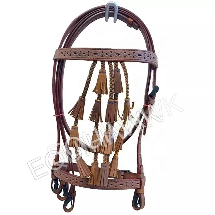 Mosquero Brow Band Spanish Horse Leather Bridle with Matching Leather ...