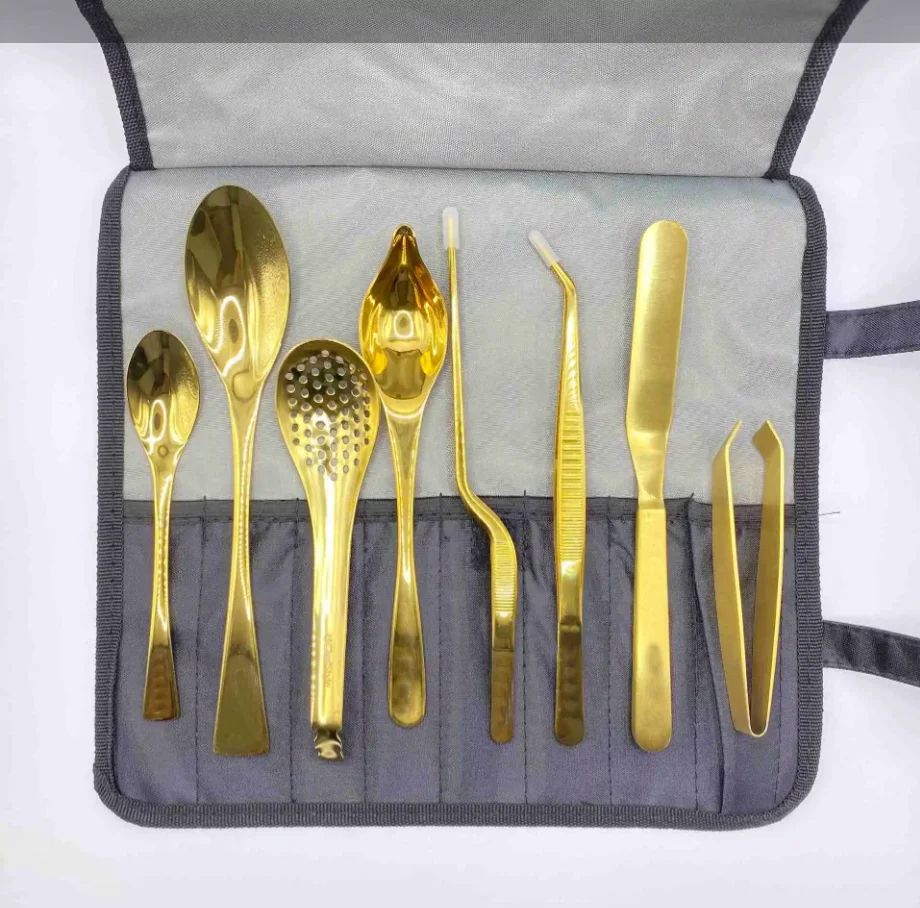 Culinary Professional Chef Plating Set - Rose Gold Stainless Steel