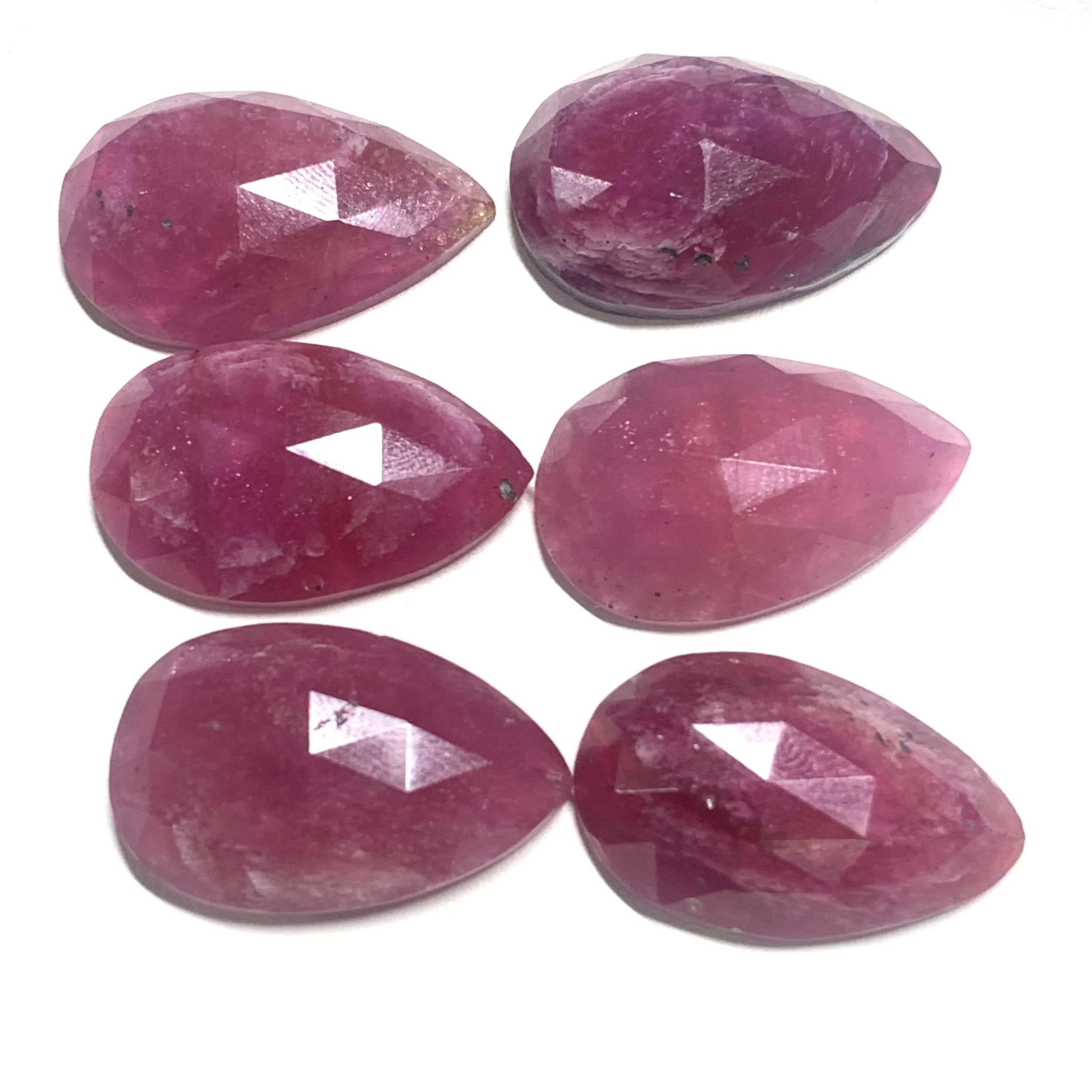 Natural Ruby Glass Filled Ruby Faceted Loose Gemstone Calibrated Size ...