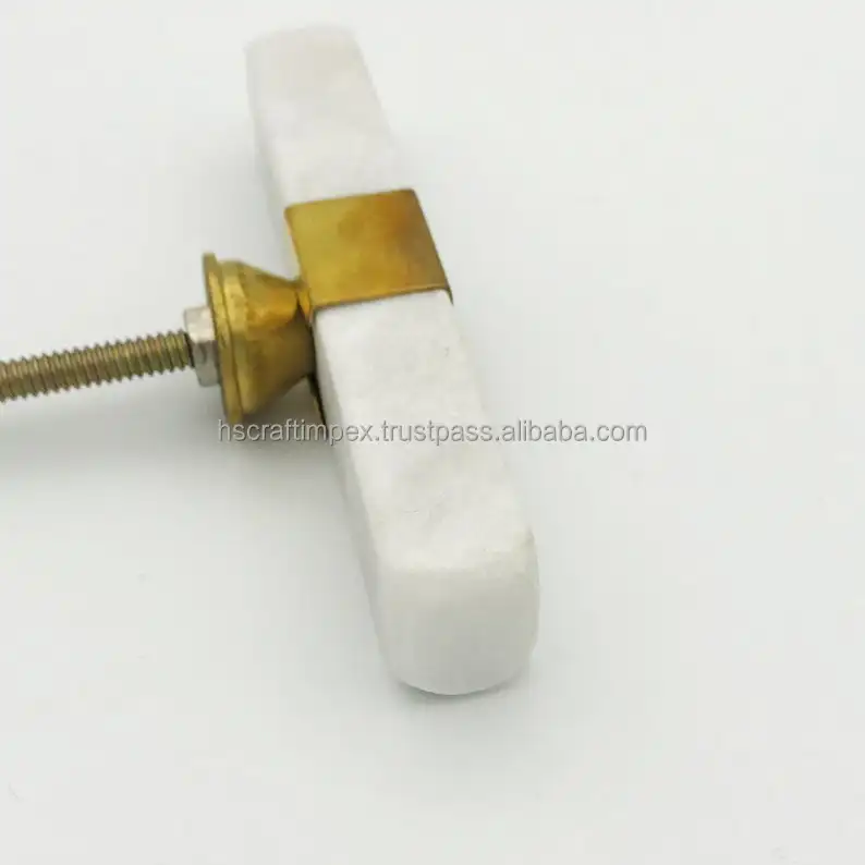 Natural Stone Marble Knobs Drawer / Dresser Pull Knobs Handle Marble Stone Door Pull Knob Handle ...