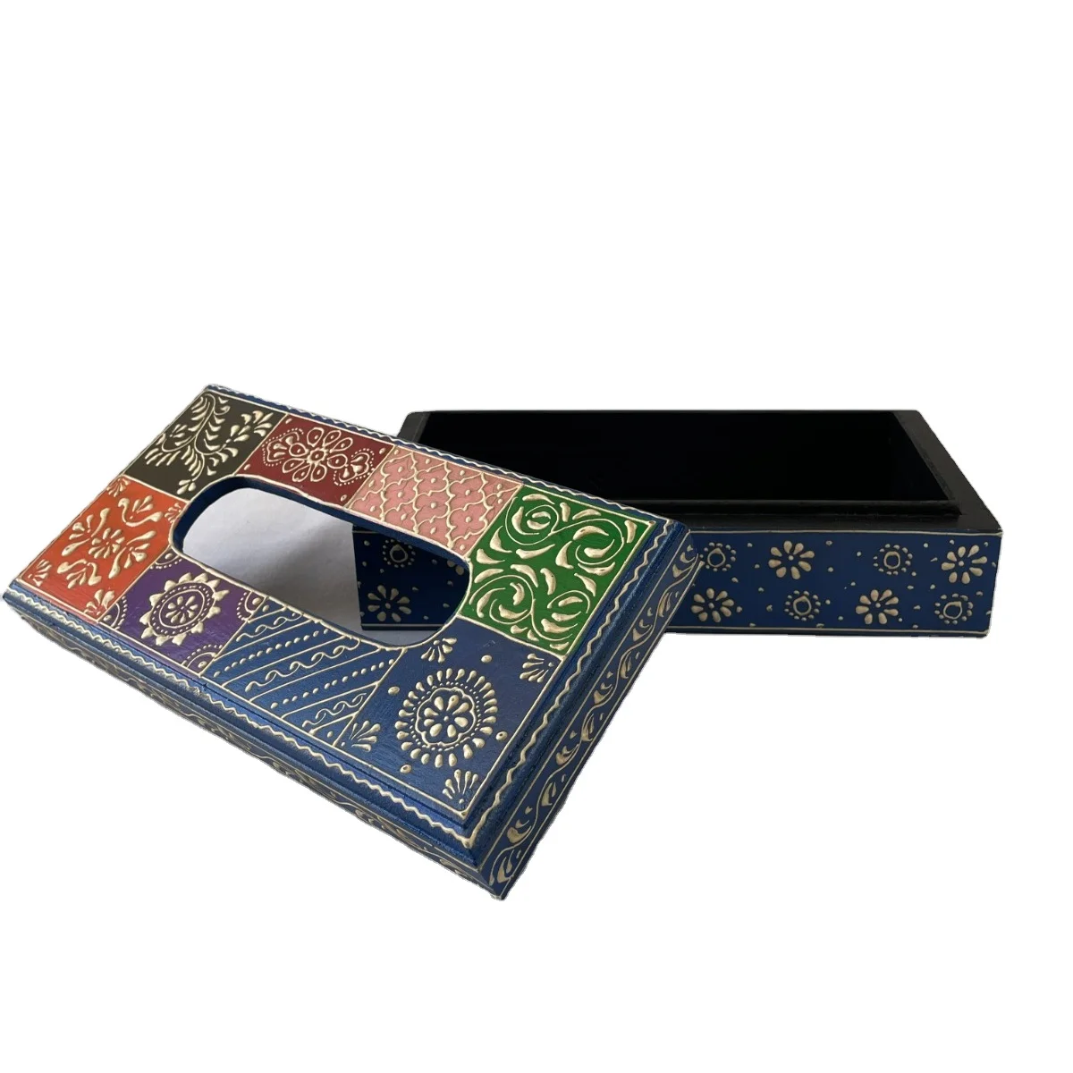 Wood Mdf Painted Tissue Box Hand Painted Rectangular Creative Storage ...