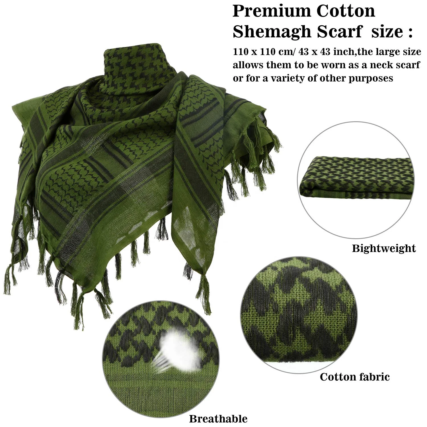 Cotton Shemagh Scarf Cotton Saudi Shemagh Desert Keffiyeh Head Wrap ...