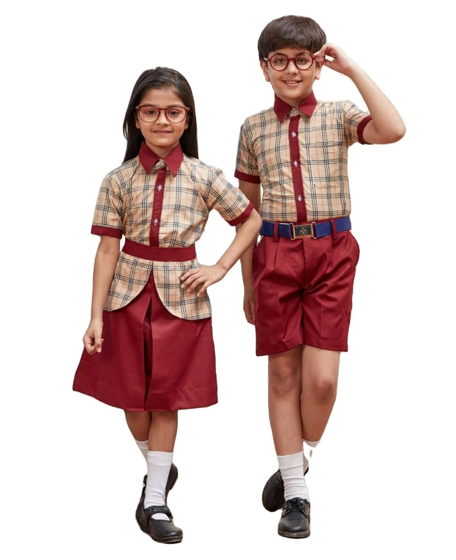 Short Sleeve School Uniform Set Made Boys And Girls Primary Student ...