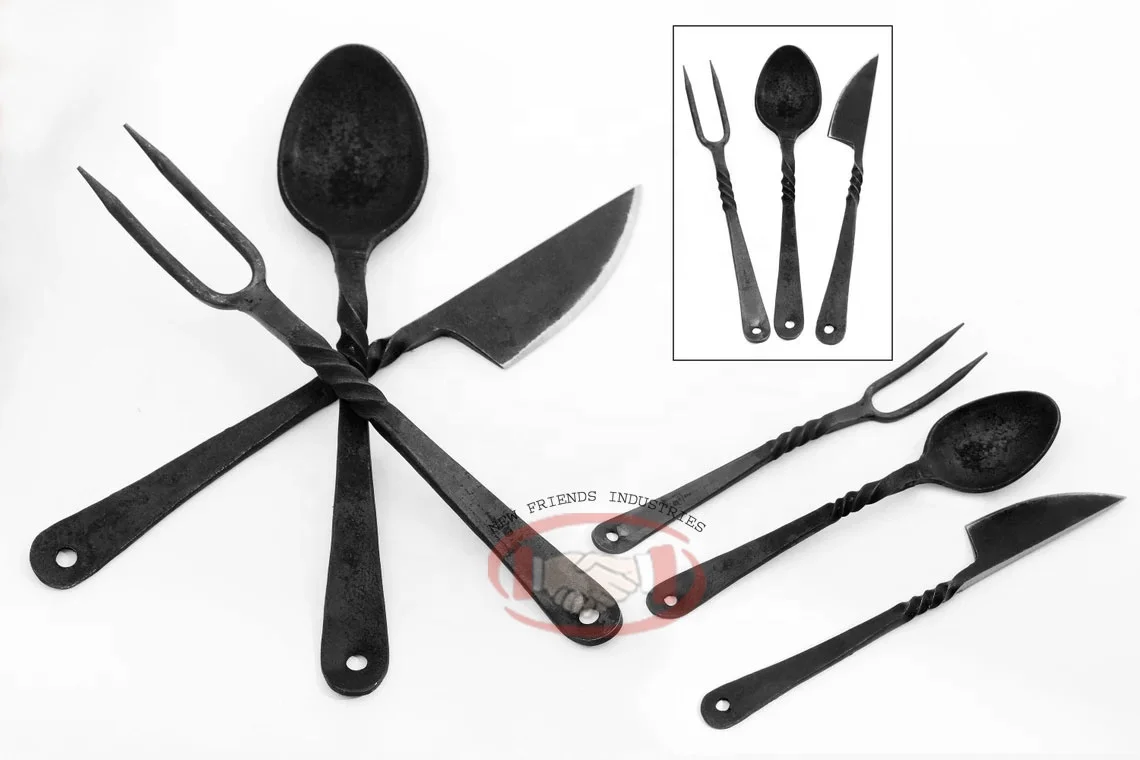 Hand Forged Twisted Cutlery Set - Sustainable & Durable