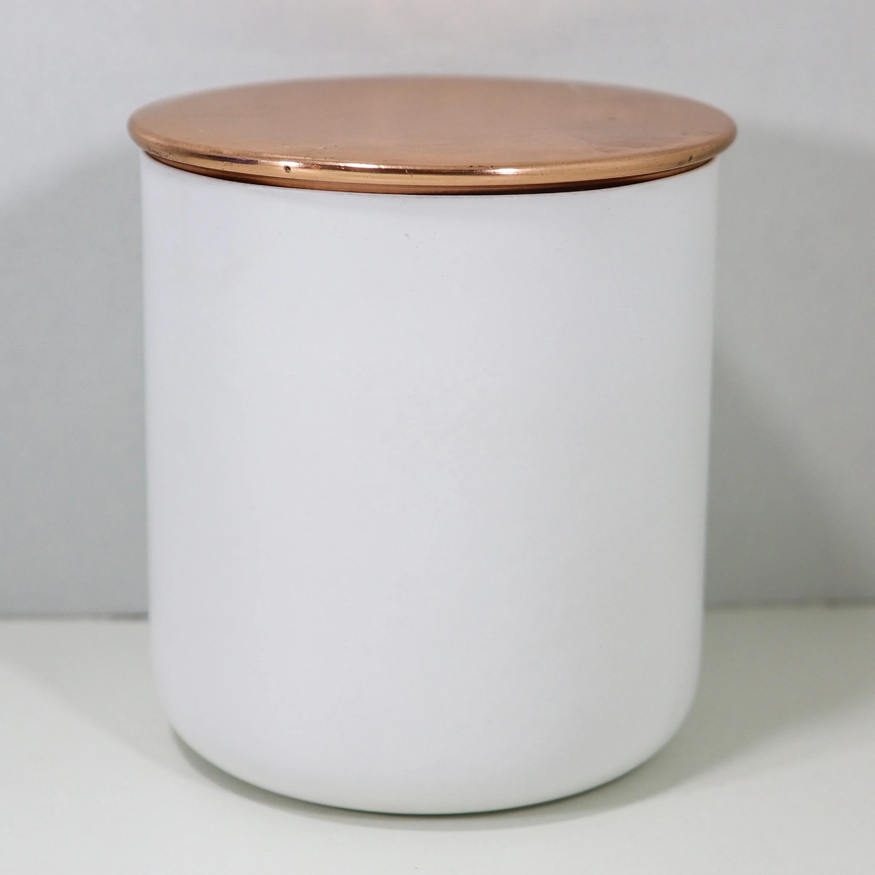 White Powder Coated Iron Container Candle Container for Soy Wax to ...
