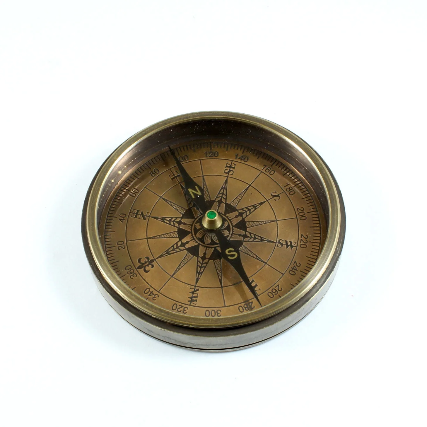 Handmade Antique Brass Pocket Compass With Famous Scripture Engraved ...