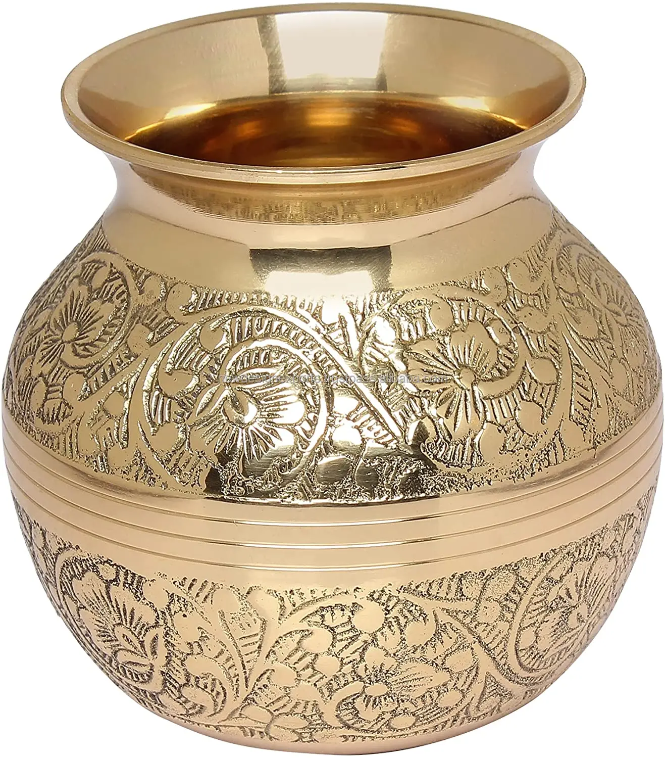 Brass Handcrafted Embossed Designer Lota for Pooja/gifts