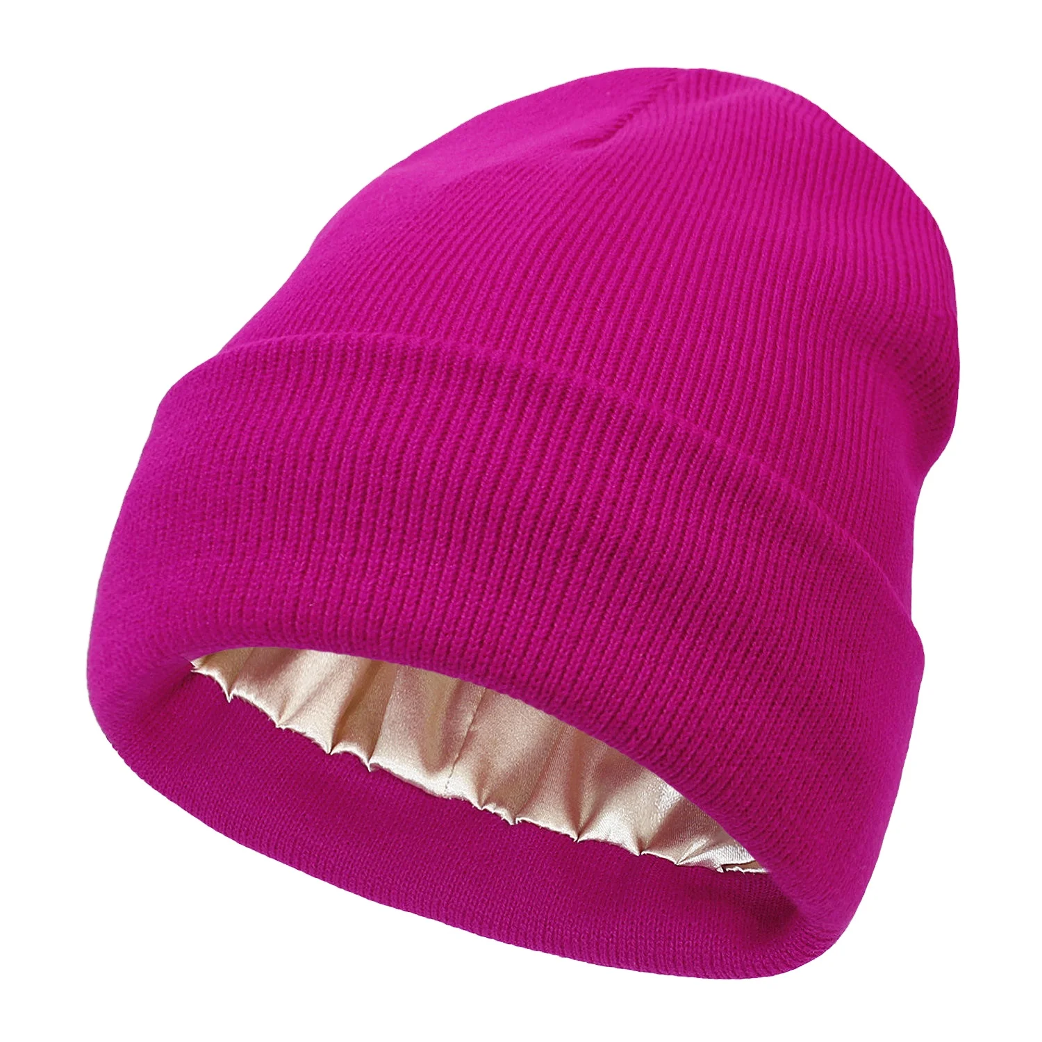 Wholesanew Design Adult Lady Silk Lined Beanies Women And Men Knitted ...