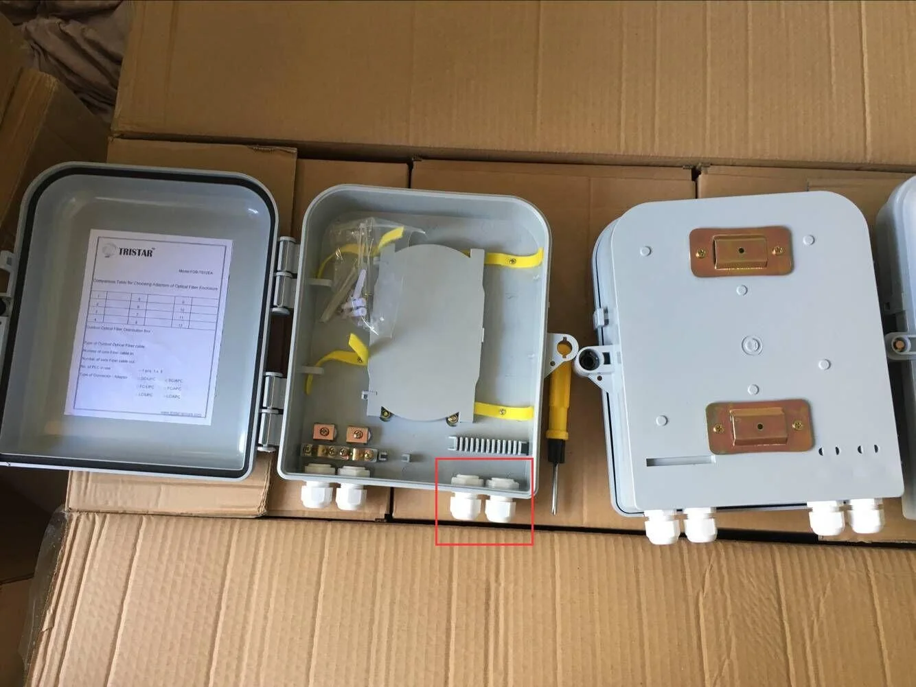 12 Cores Outdoor PC Material Optical Fiber Termination Distribution Box ...