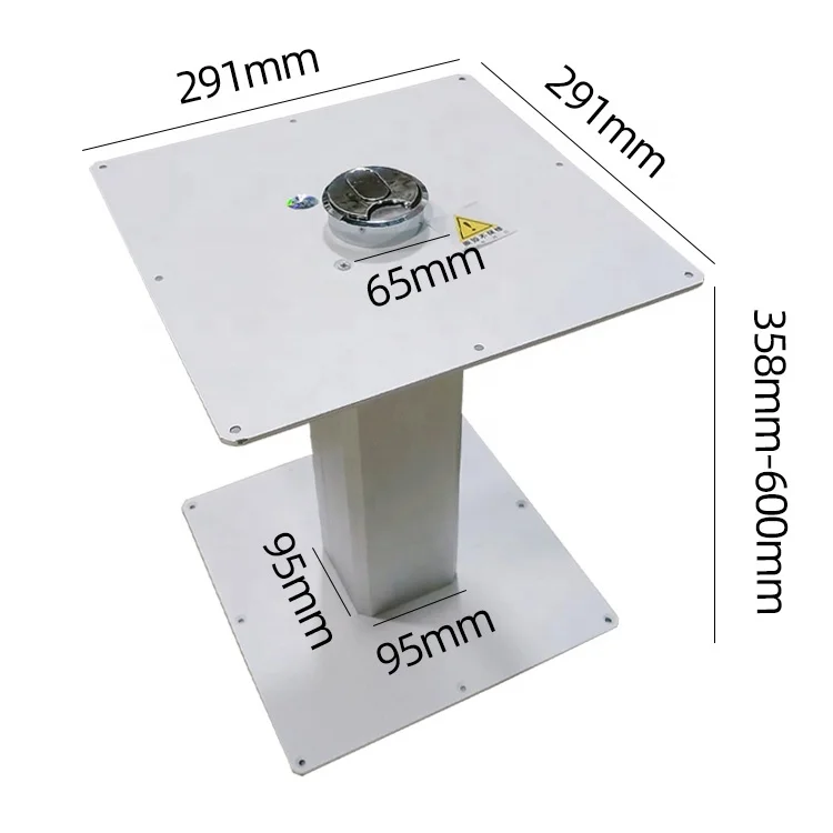 Modern Height Adjustable Metal Dining Table Base for RV & Pontoon Boat