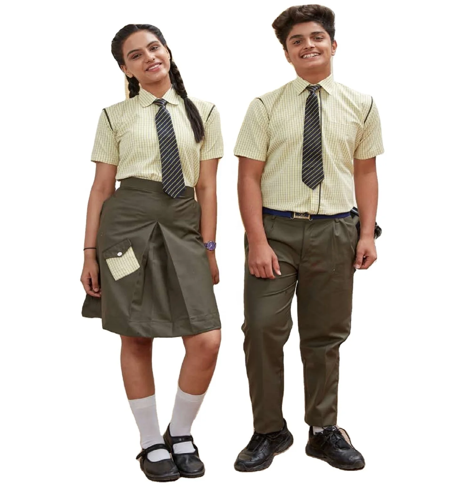 High School Uniform Set For Boys And Girls Including Shirt Pant Skirt ...