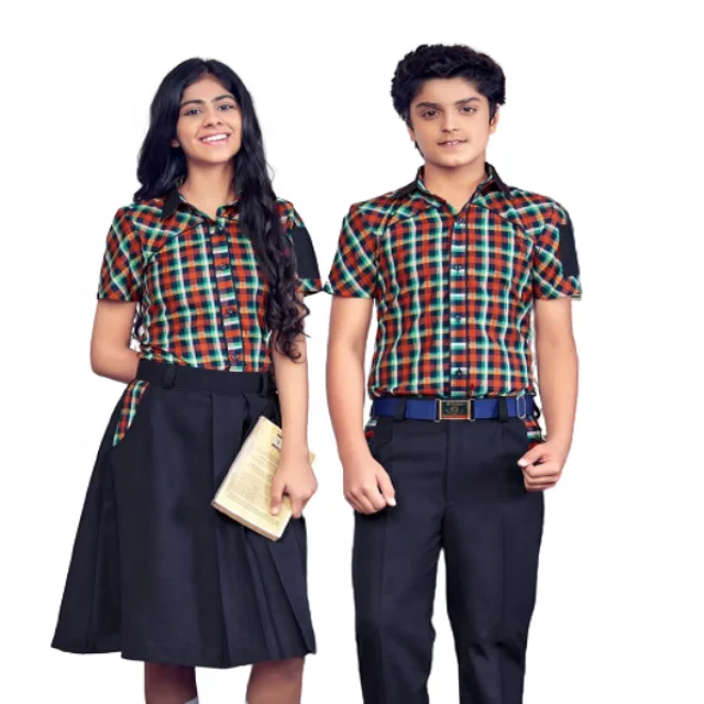 Wholesale High School Uniforms for Unisex Kids All Seasons Cotton Dress ...