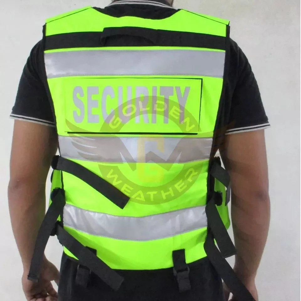 OEM Design Green Color Security High Visibility Reflective Vest