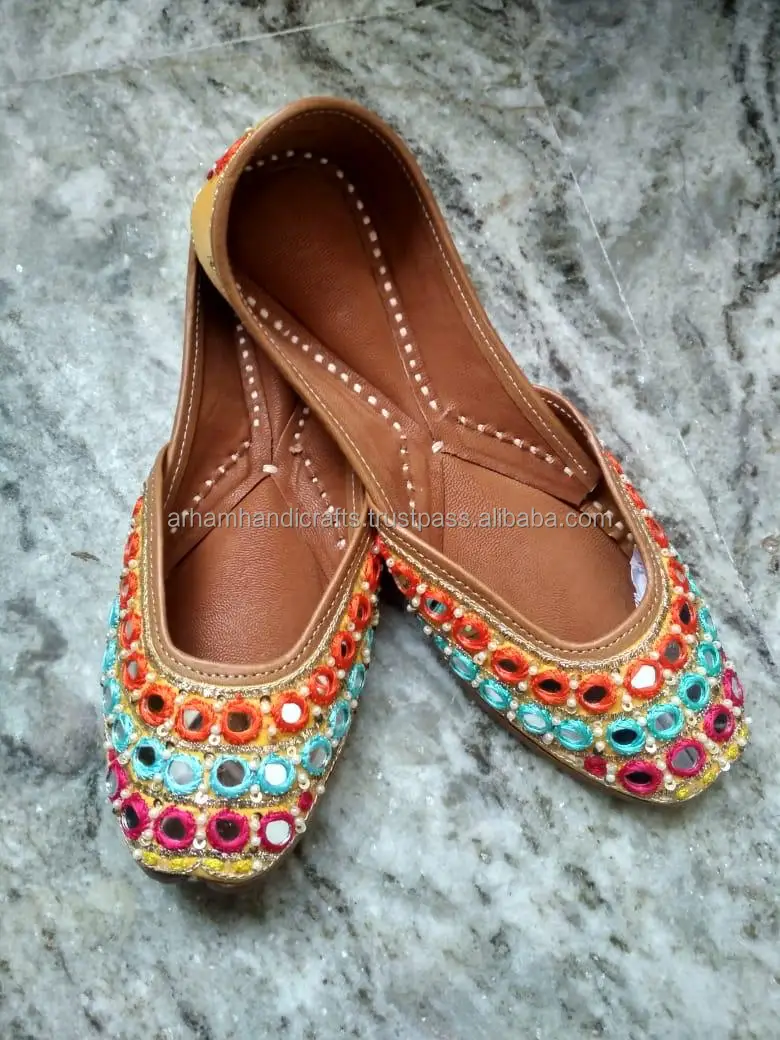 Shoes Khussa Jutti Punjabi Indian Women Ethnic Leather Women's ...