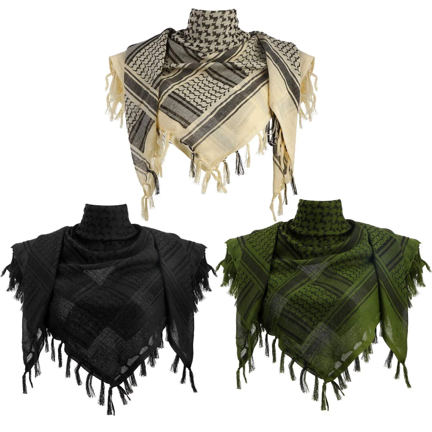 Cotton Shemagh Scarf Cotton Saudi Shemagh Desert Keffiyeh Head Wrap ...