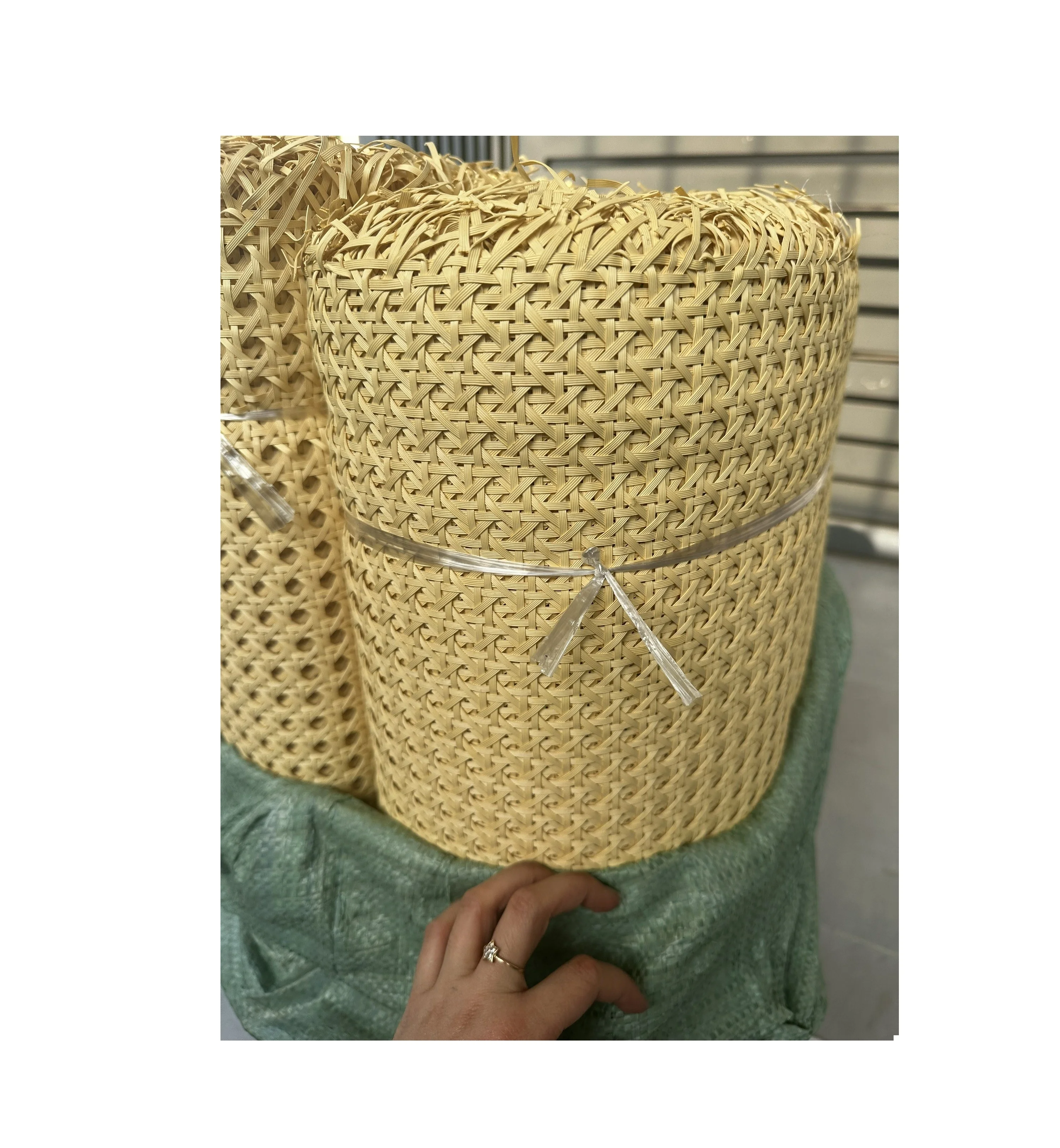 Natural Open Rattan Webbing Material / Rattan Webbing For Chair ...