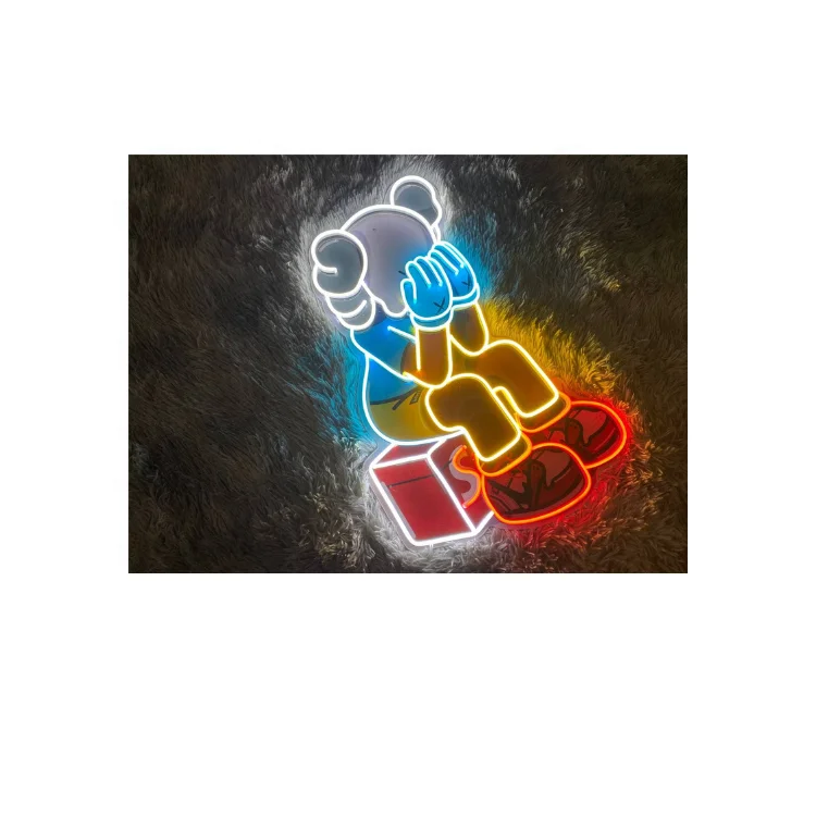 Kaws Crying Led Neon Sign Neon Sign Custom Home Decor Gift Neon Light ...