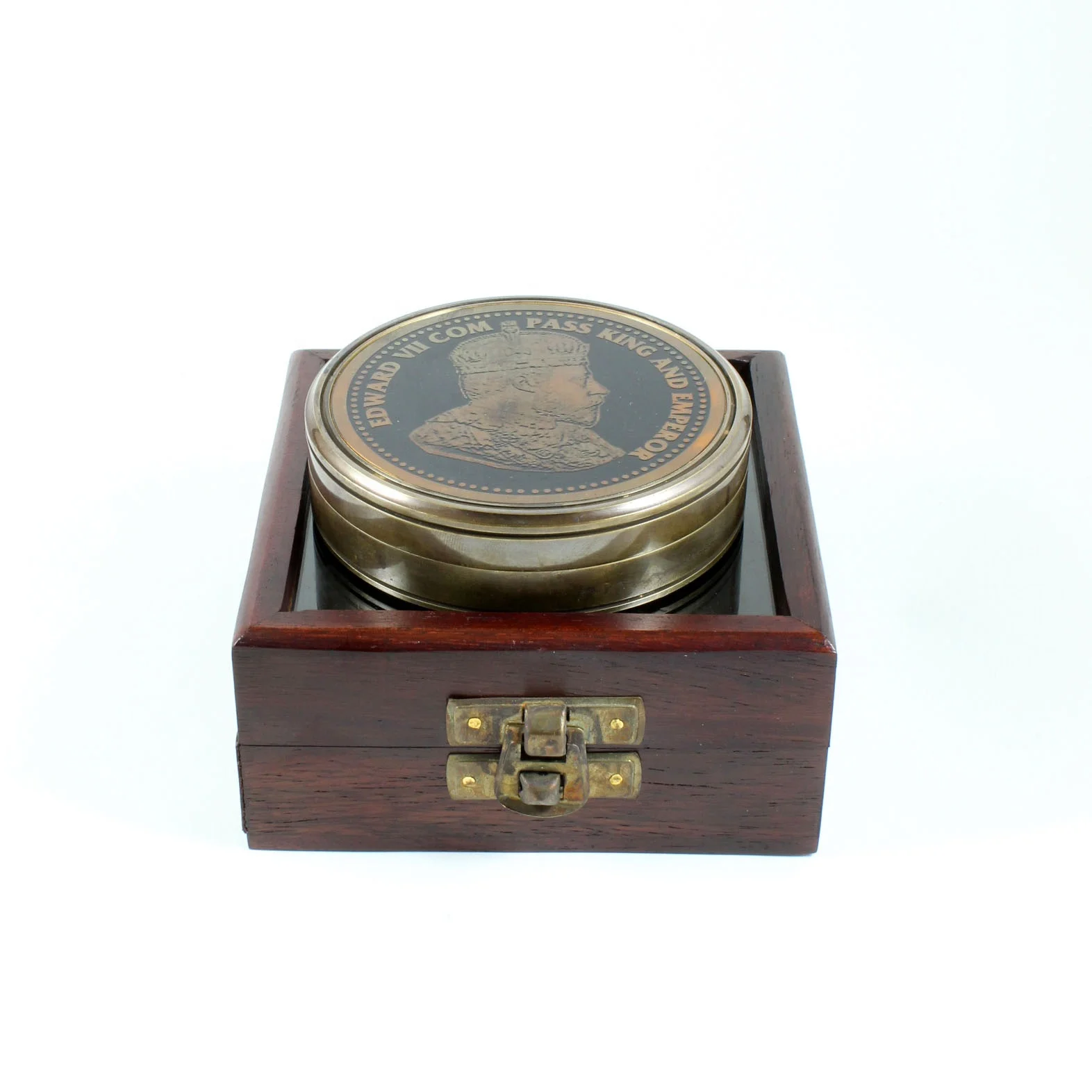 Handmade Antique Brass Pocket Compass With Famous Scripture Engraved ...