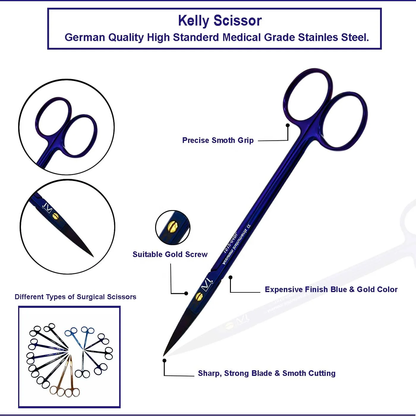 Dental Surgery Surgical Scissors Kelly Dissecting Scissors Surgical Instruments - Buy Surgical ...