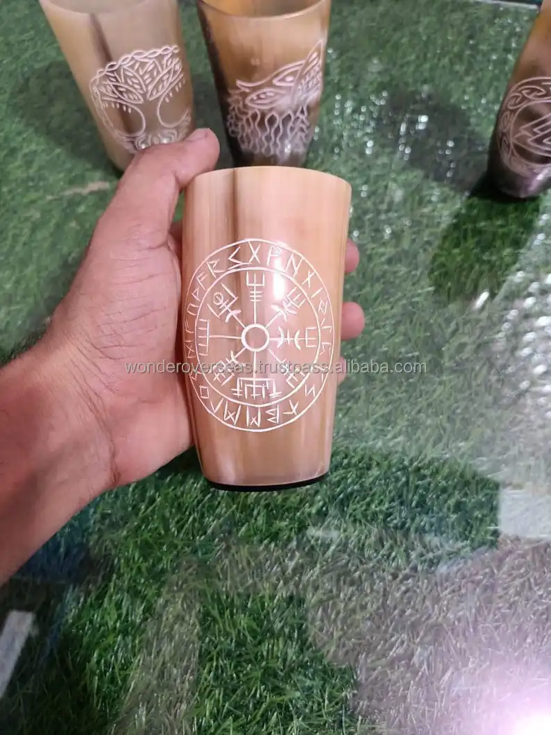 Finish Ox Horn Viking Horn Glass Beer Wine Drinking Horn Glass ...