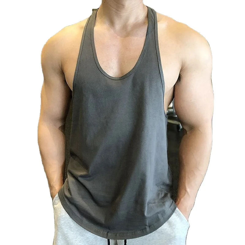 Men's Muscle Loose Fit Breathable Blank Tank Top Plain Short Sleeveless ...