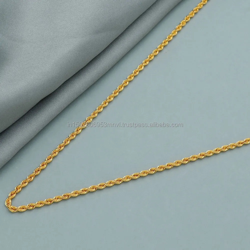 22k Stamp Amazing Gold 22" X 3mm Simple Ball Chain For Daughter Gift ...