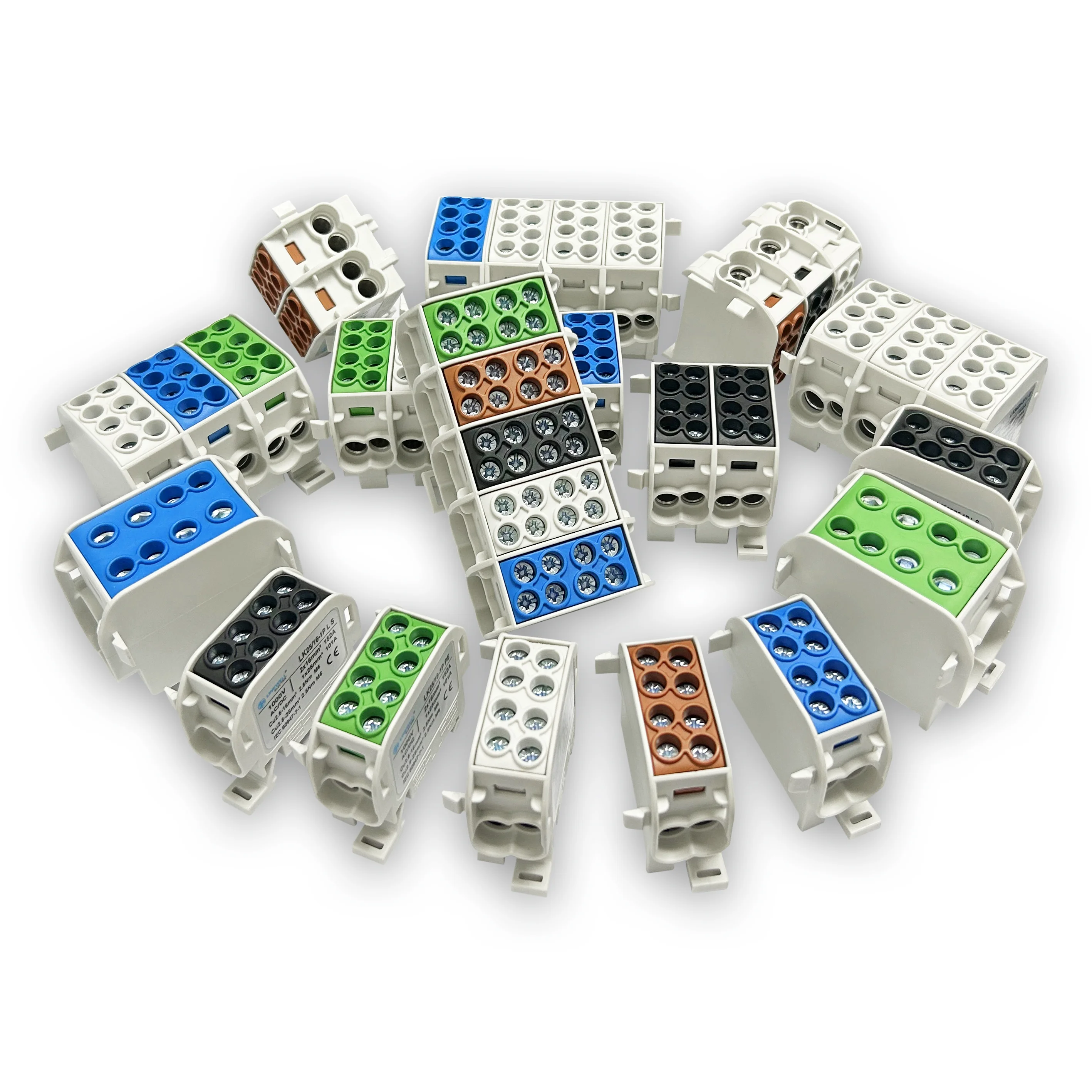 Linkwell Lk70/50-1 Pole Connection Feed Through Din Rail Screw Plastic ...