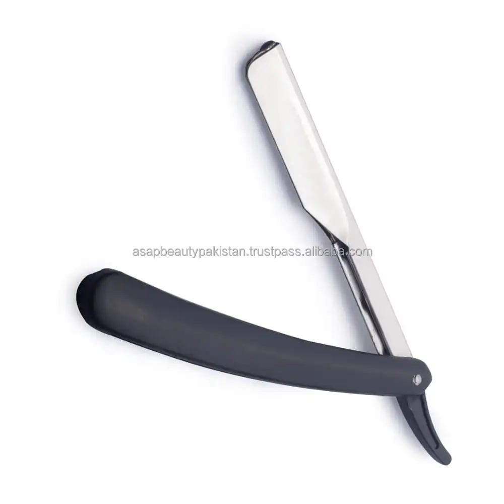 Straight Razors & Shavettes Classic Matte Black Folding Straight Razor ...