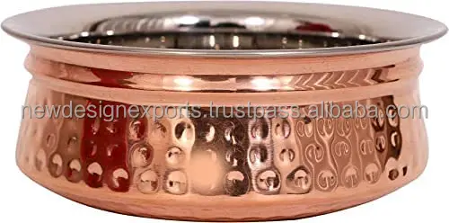 Copper Steel Indian Serving Bowl - Durable & Stylish