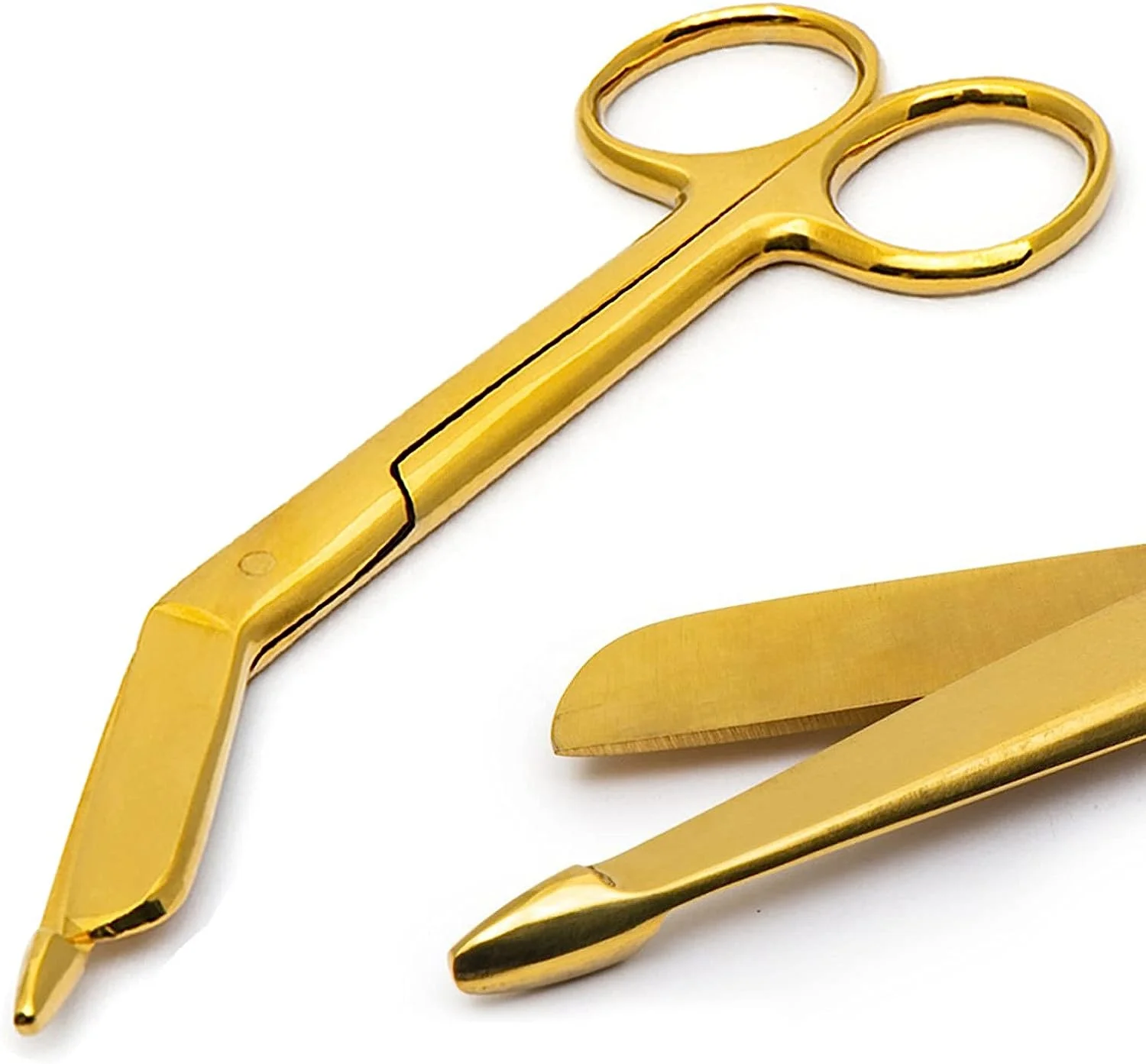 Stainless Steel 14 Cm Bandage Nursing Scissors In Gold Plasma Coating ...