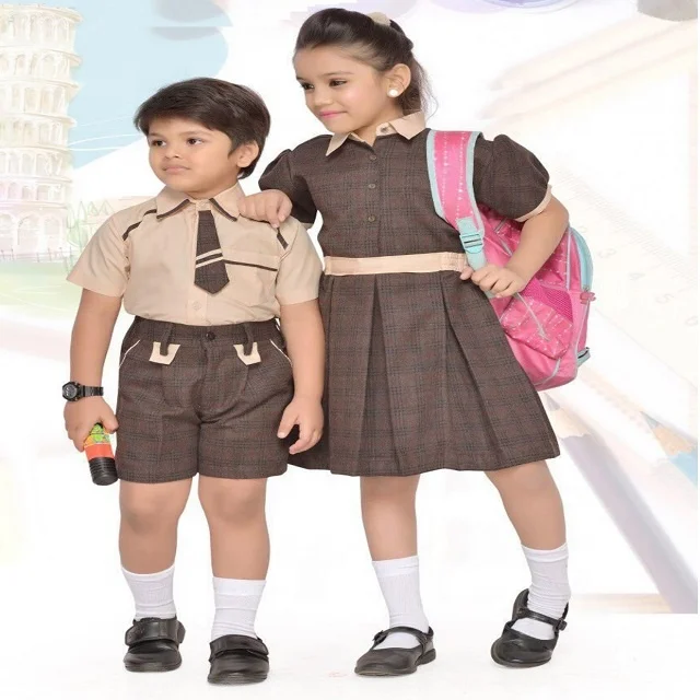 High Quality Gray School Uniform Set for Boys and Girls