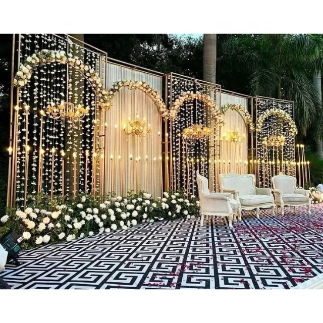 Impressive Wedding Reception Stage Metal Frames Contemporary Wedding ...