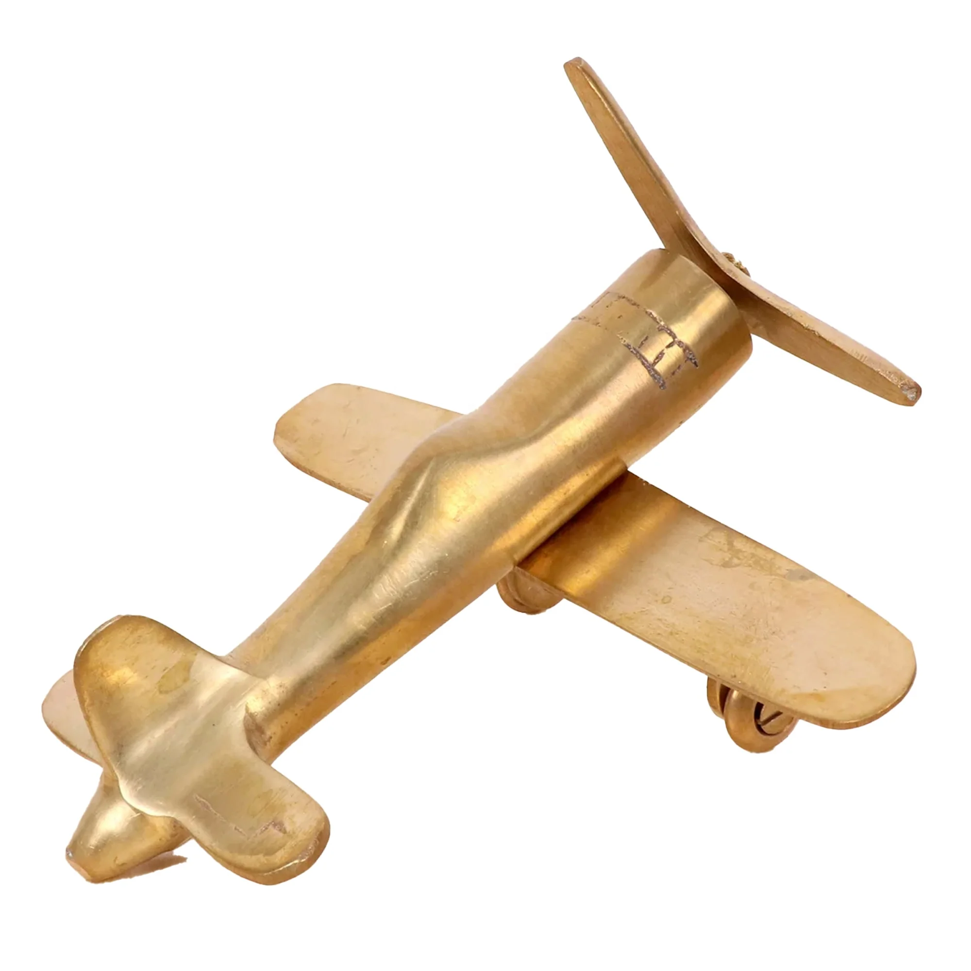 Vintage Solid Brass Propeller Airplane Small Metal Airplane For Gift ...