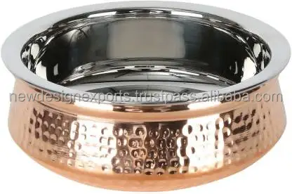 Copper Steel Indian Serving Bowl - Durable & Stylish