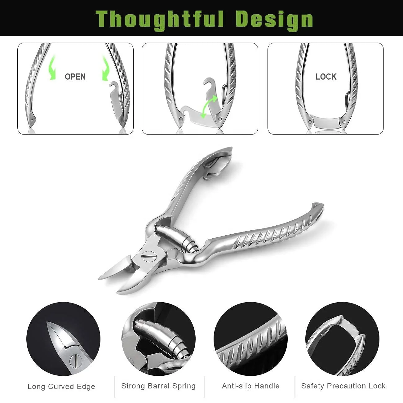 Spring Toenail Nipper - Professional Stainless Steel Tool