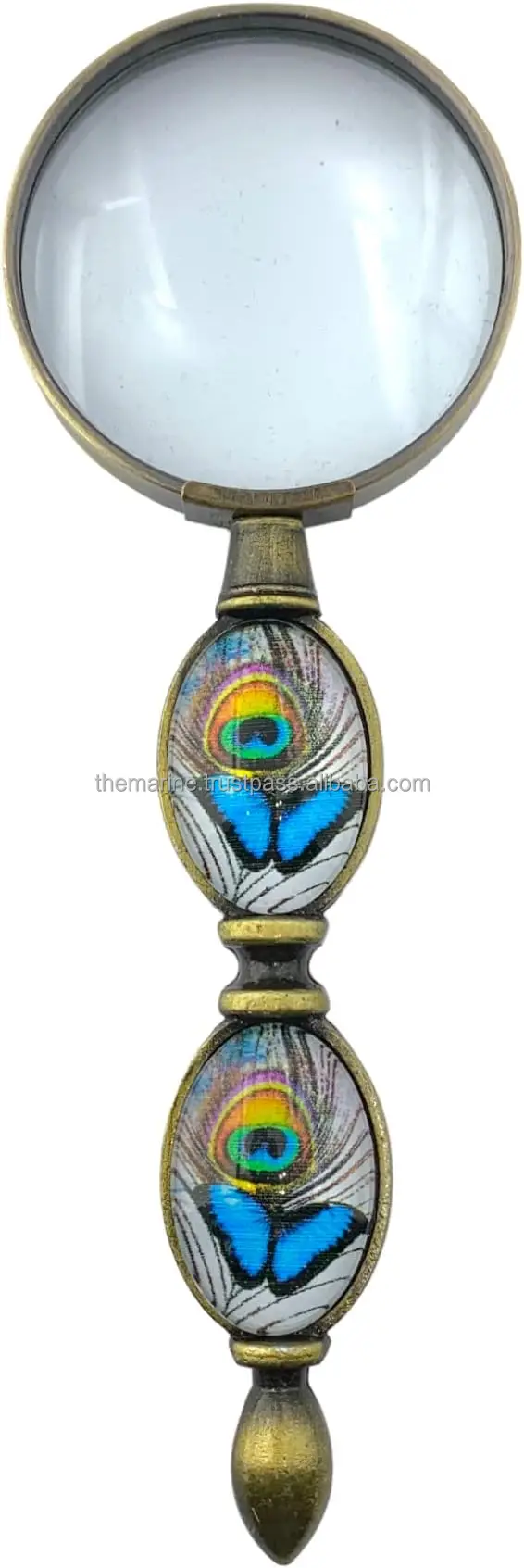 Antique Brass Magnifying Glass Nautical Magnifier Beautiful Hand Held ...