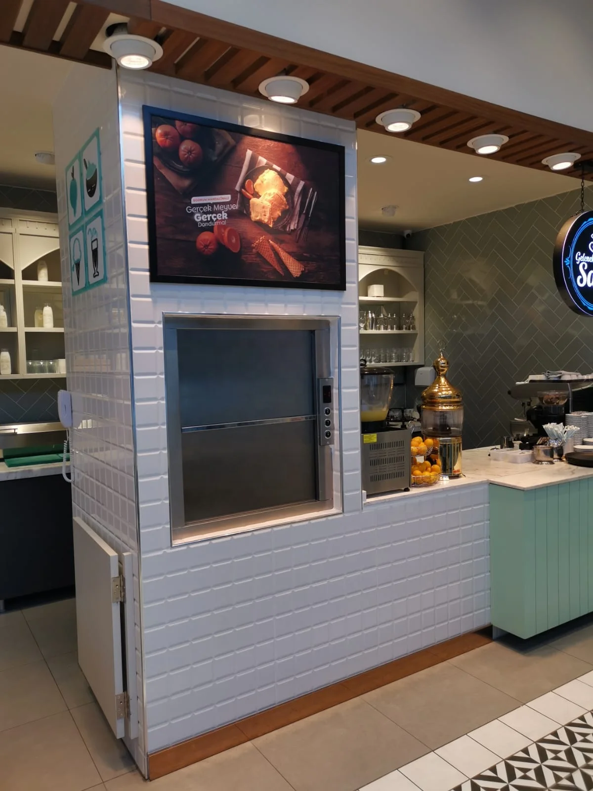 Ymk-20 Food Platform Lift (speed:0,07 Mt/sn / 0,40 Mt) (number Of Stop ...